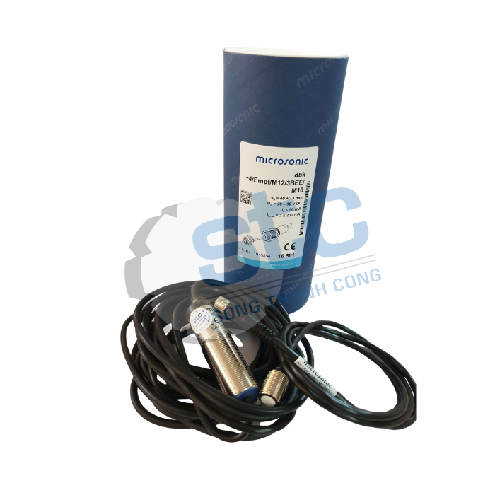 Microsonic – dbk+4/Empf/M12/3BEE/M18 – Ultrasonic sensor – STC - Song ...